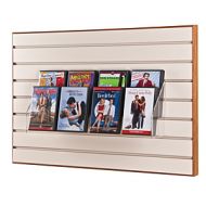 Slatwall display panel wood construction display new arrivals book, DVD ...