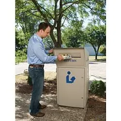 Out Door book return steel construction can withstand harsh weather ...