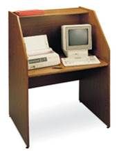 Study carrels for library with high side angled panel for privacy ...