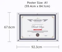 acrylic poster frame A1 size with spacer - Library Supplies Singapore