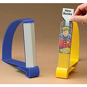 Library book shelf Section markers help librarian to manage the shelf ...
