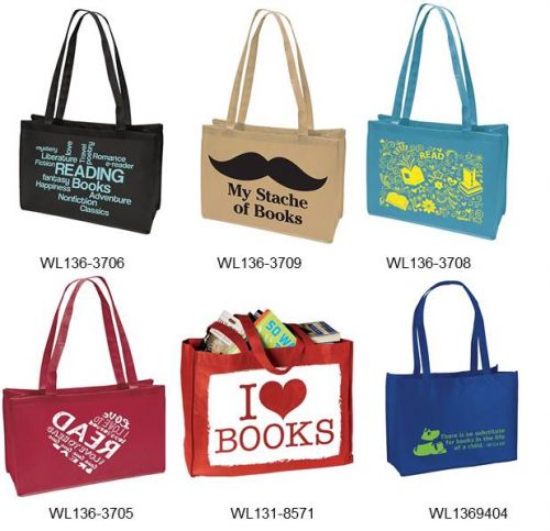 Recycle browsing bags with library imprint message is a great gifts for ...