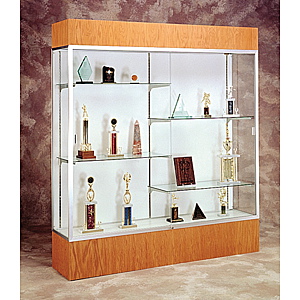 Extra wide glass cases for display and showcases trophy, artifact or ...