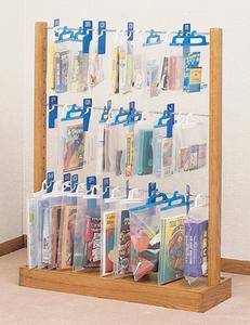 wooden design hanging bags display rack - Library Supplies Singapore