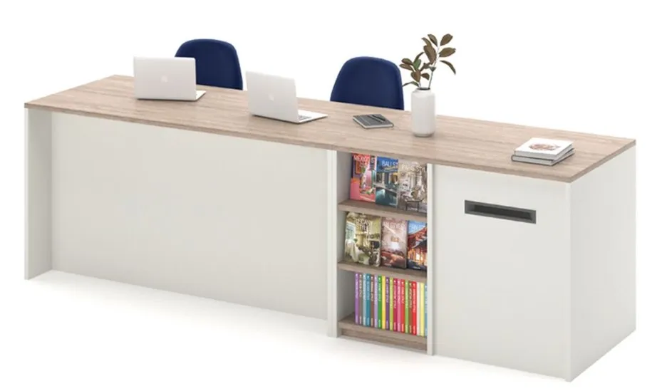 custom build library circulation desk with book drop build in - Library ...