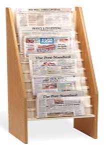 Newspaper display rack custom design - Library Supplies Singapore