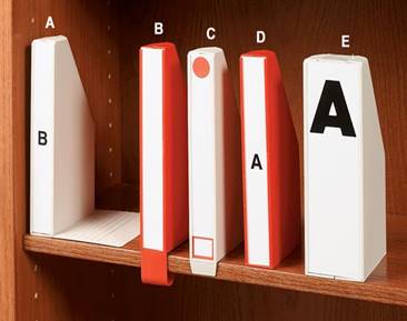 Book shelf index block to indicate your section and collection of books ...